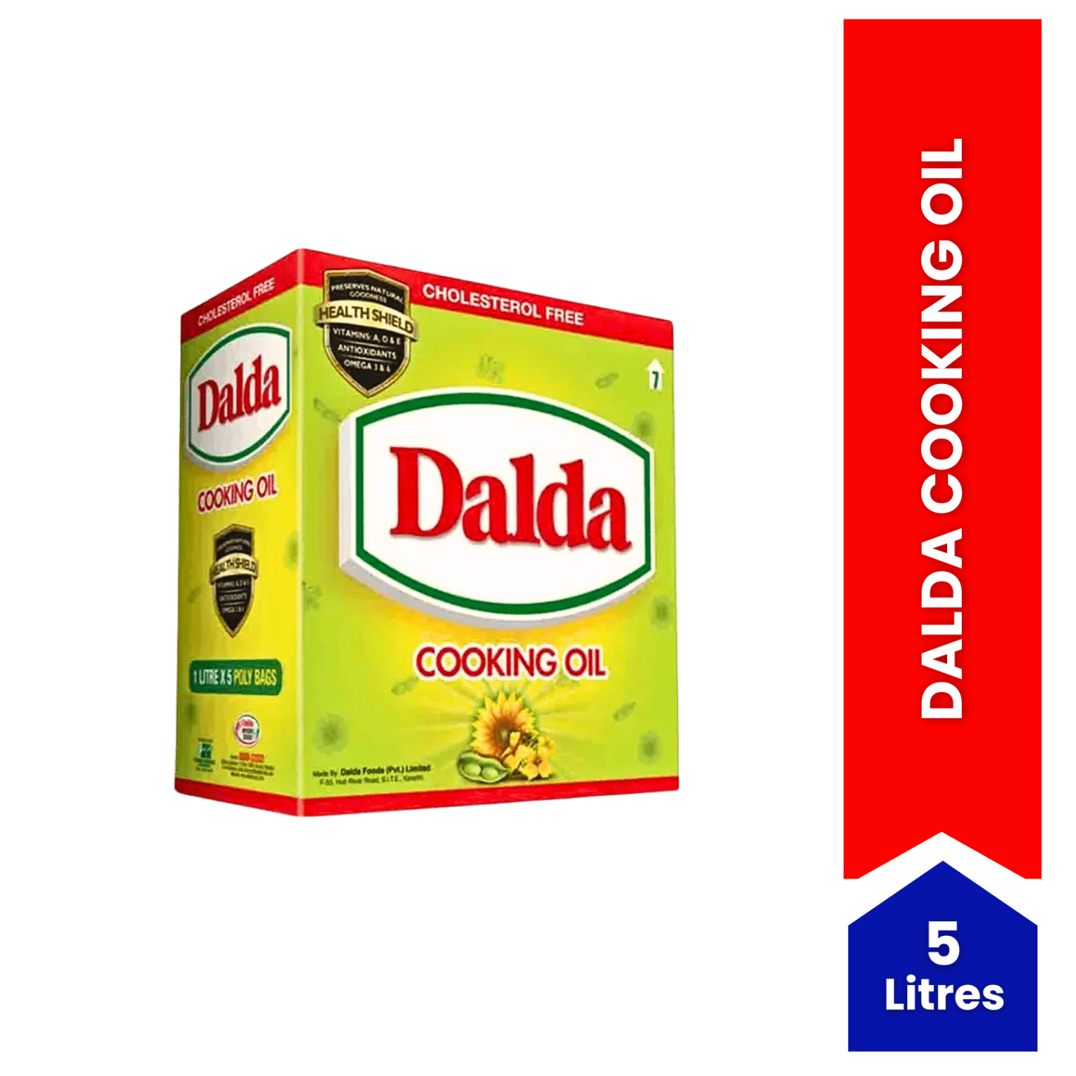 Dalda Cooking Oil - 1 Ltr Each 5-Packs - Spiice Bazaar - Spiice Bazaar