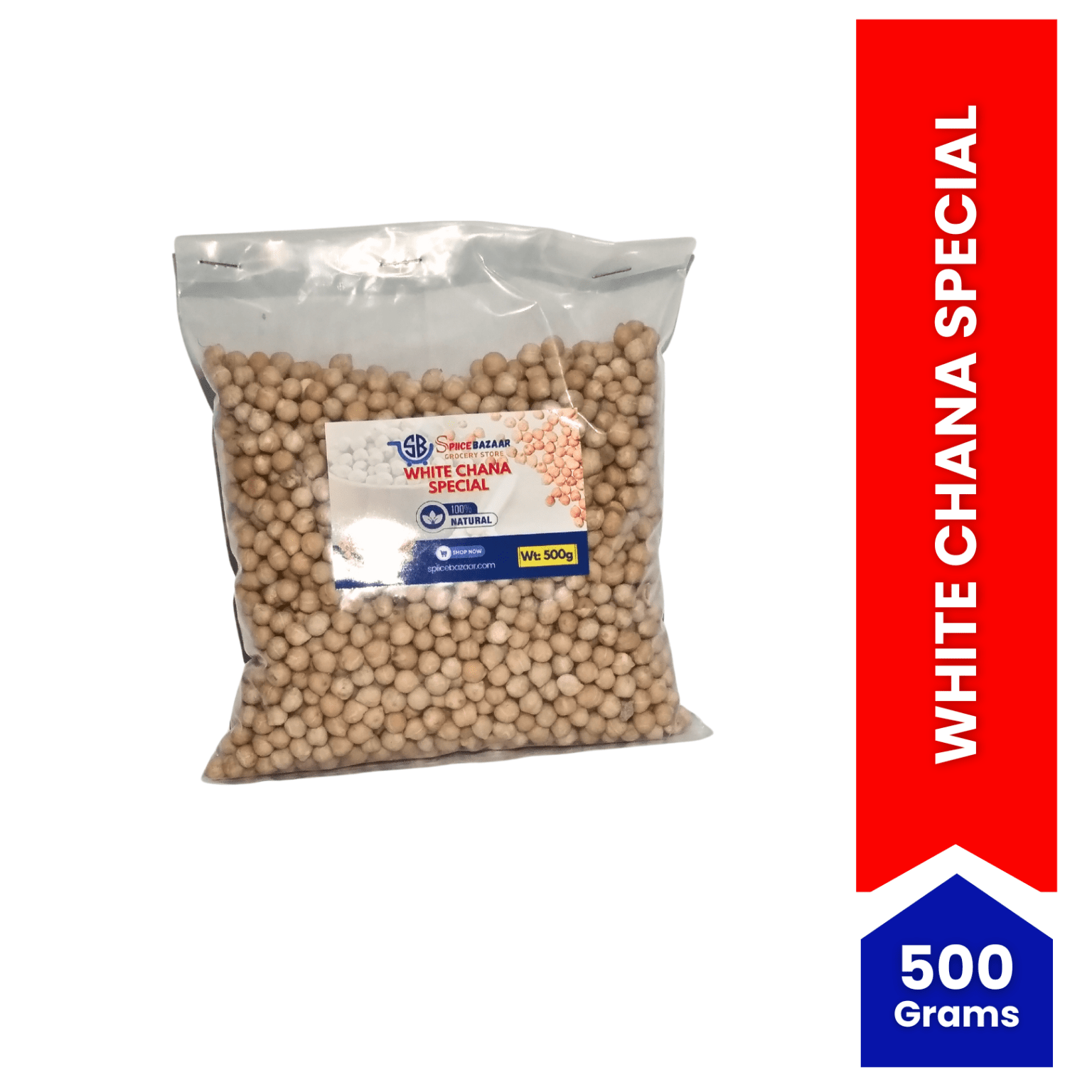 White Chana Special - Kabli Chana 500g - Spiice Bazaar - Spiice Bazaar